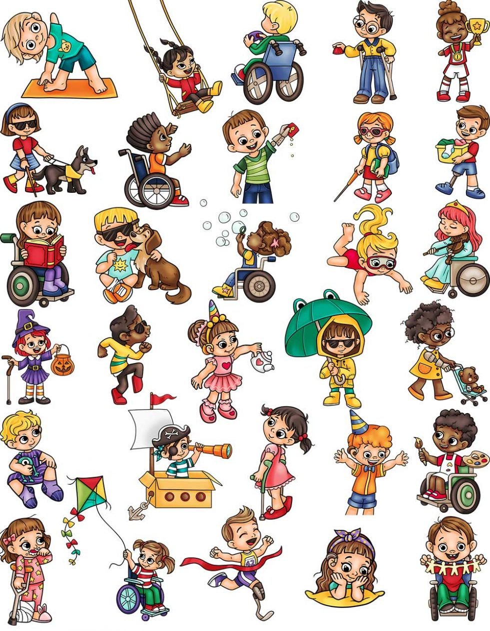 Special Needs Kids Color - Color Me Positive PLR